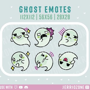 Set of 6 Ghost Emotes - Twitch, Discord, Youtube - Etsy