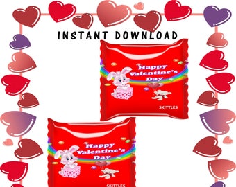 Skittles valentine | Etsy