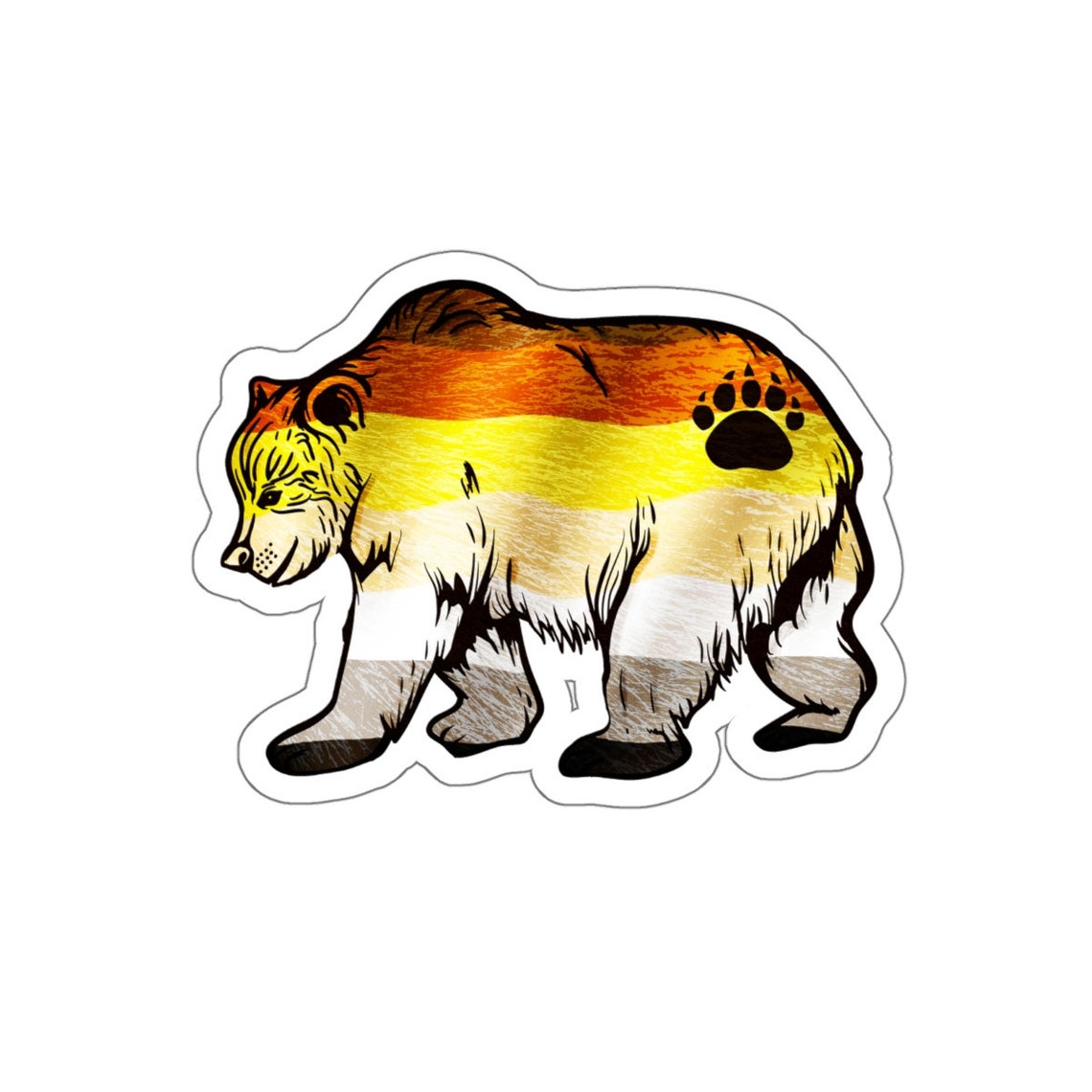 Bear Brotherhood Flag Gay Pride StickerInternational Bear | Etsy