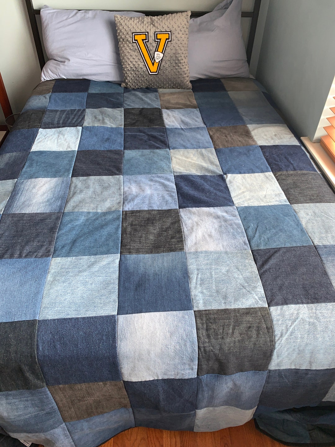 Up-cycled Denim Quilt - Made From Recycled Jeans - Every One Unique - Etsy