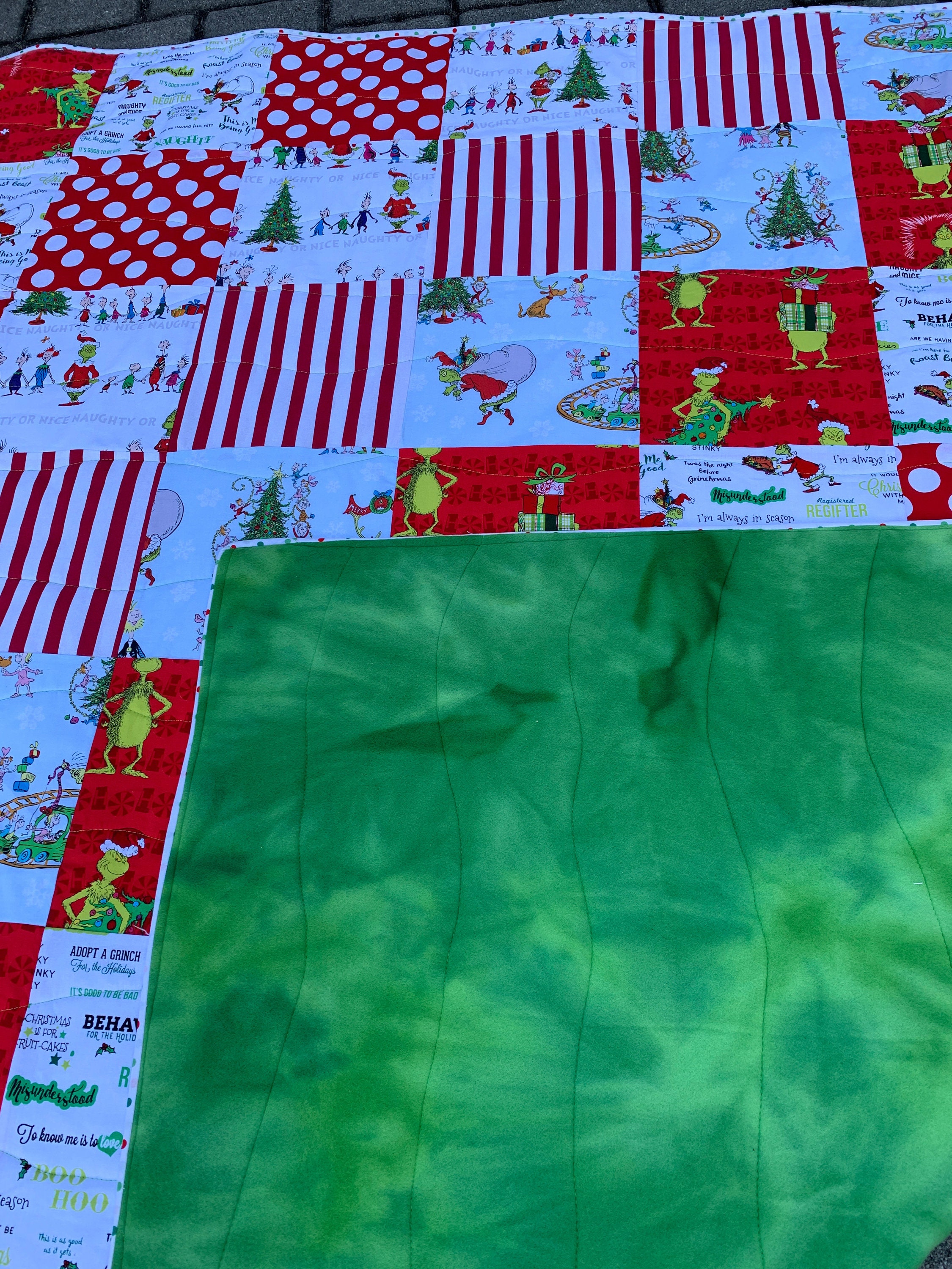 GRINCH CHRISTMAS QUILT Straight Outta Whoville | Etsy