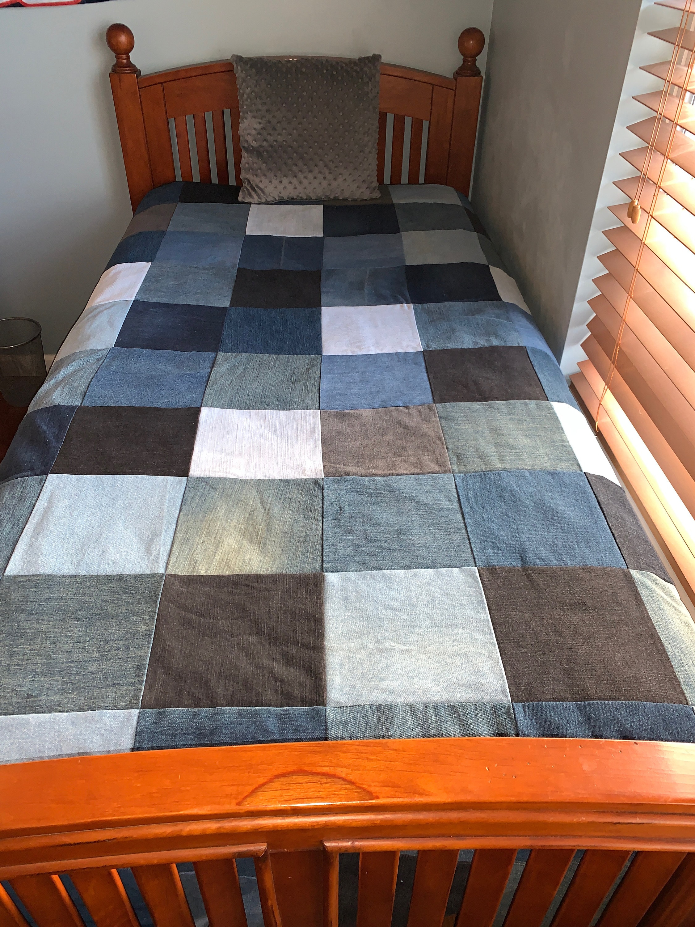Up-cycled Denim Quilt Made From Recycled Jeans Every One - Etsy