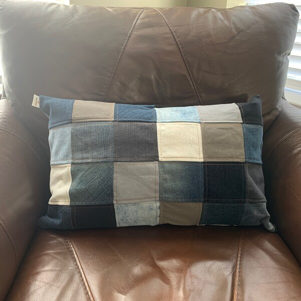 Denim Pillow - Etsy
