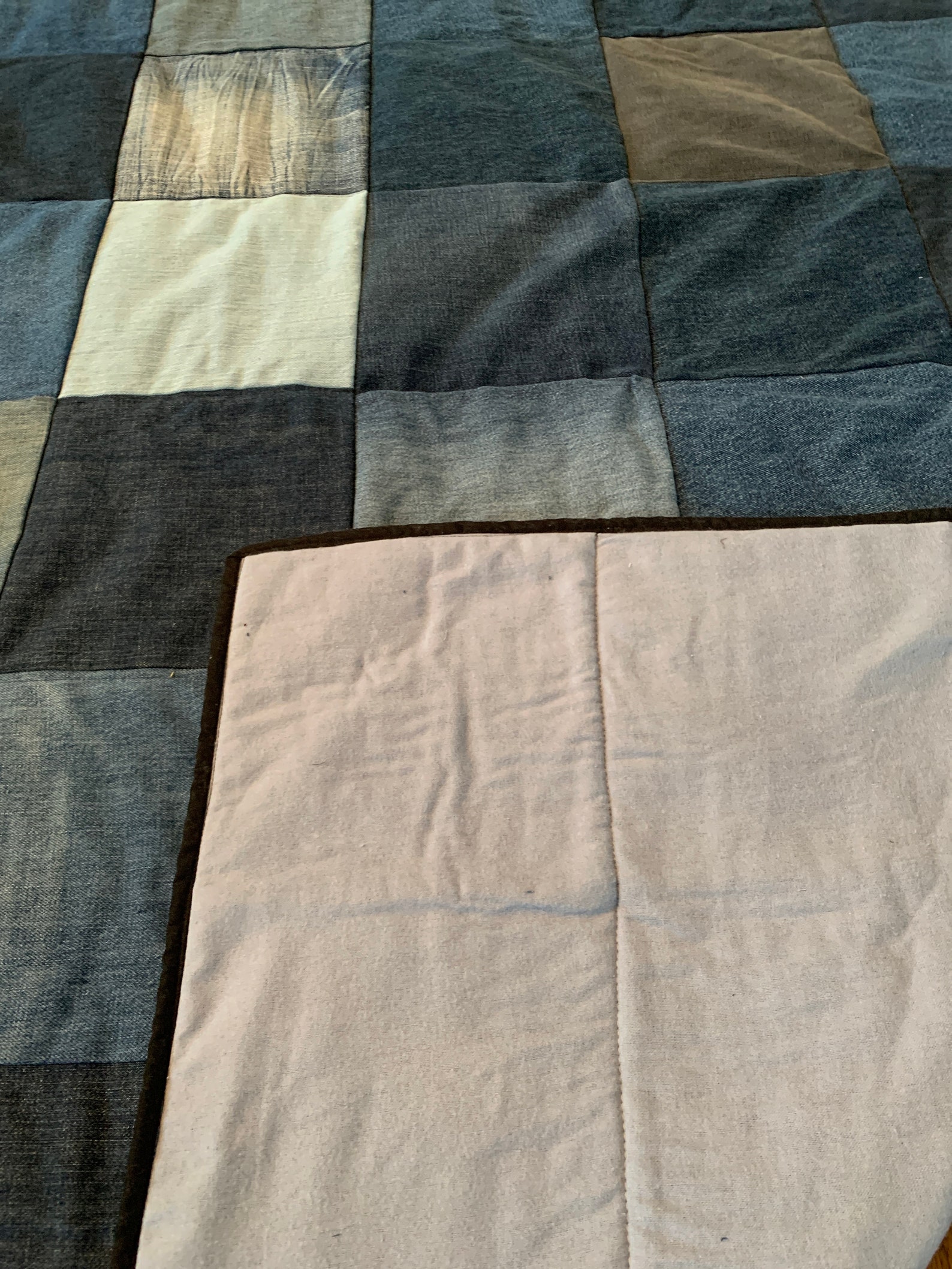 Up-cycled Denim Quilt Made From Recycled Jeans Every One - Etsy Canada