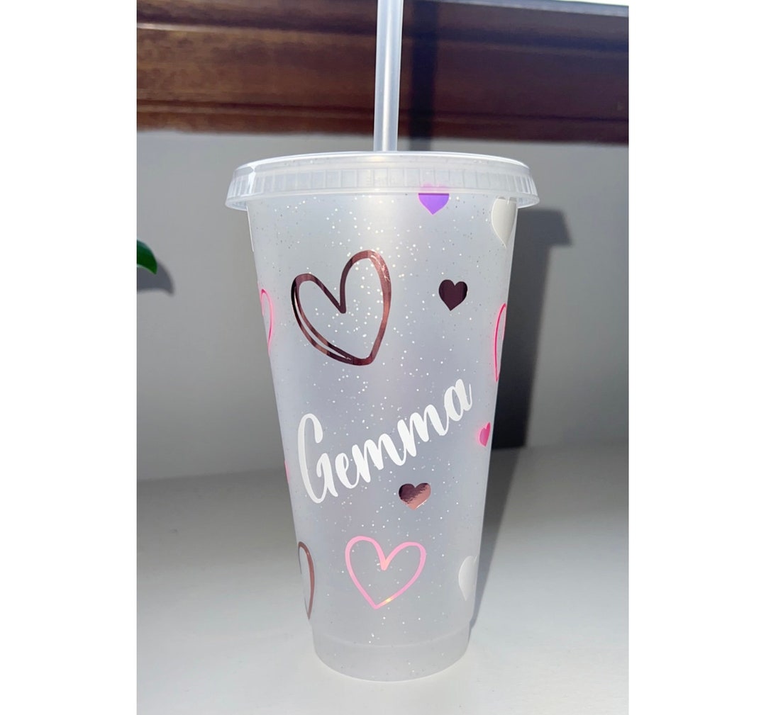 Personalised Heart Cold Cup - Etsy UK