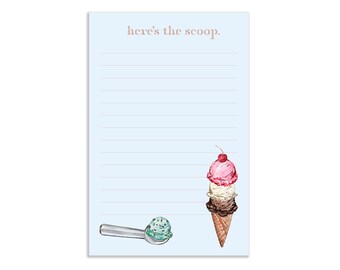 Ice Cream Notepad | Etsy
