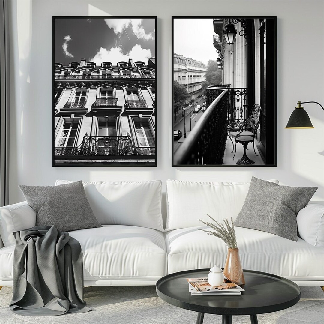 Parisian Apartment Posters: Black and White Architectural Prints ...