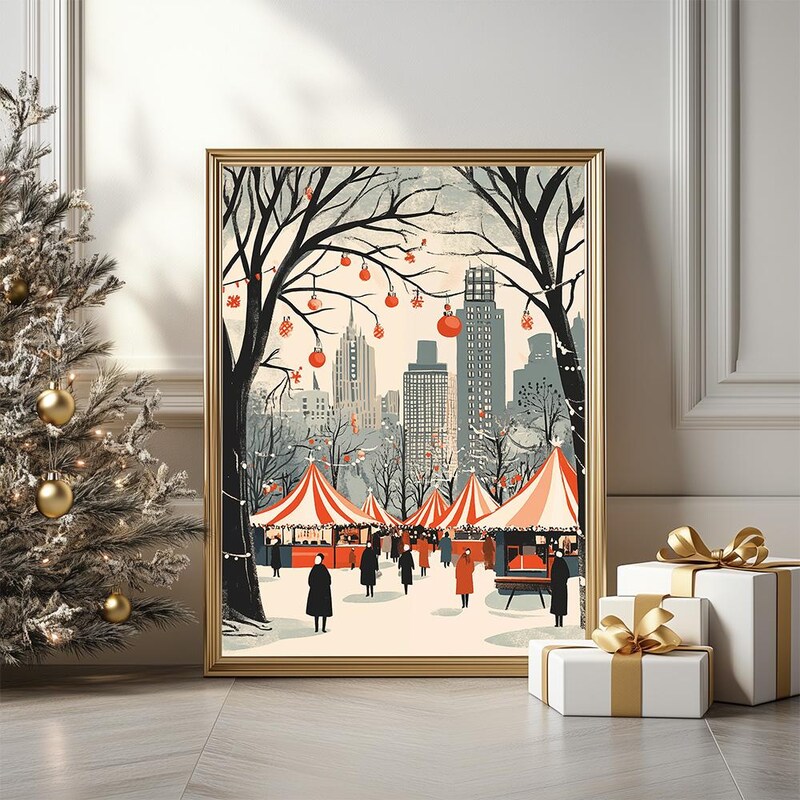 New York Christmas Card - Etsy