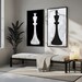 Set of 2 Pieces Chess Pieces Printable Wall Art, Minimal and Modern ...
