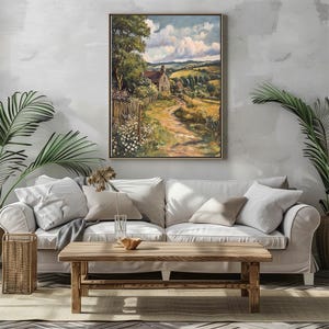 Charming Rural Landscape Poster, Perfect Autumn Farmhouse Wall Decor ...