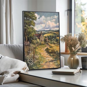 Charming Rural Landscape Poster, Perfect Autumn Farmhouse Wall Decor ...
