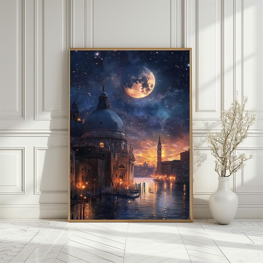 Magical Venice Panorama Poster, Romantic Home Decor, European City in ...