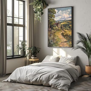 Charming Rural Landscape Poster, Perfect Autumn Farmhouse Wall Decor ...