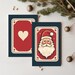 Santa Playing Card Poster Set, Christmas Ace and King Art Print ...