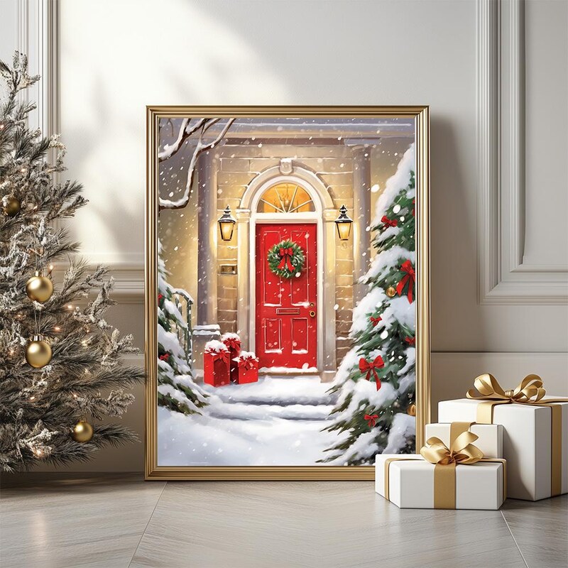 Red Door Print - Etsy