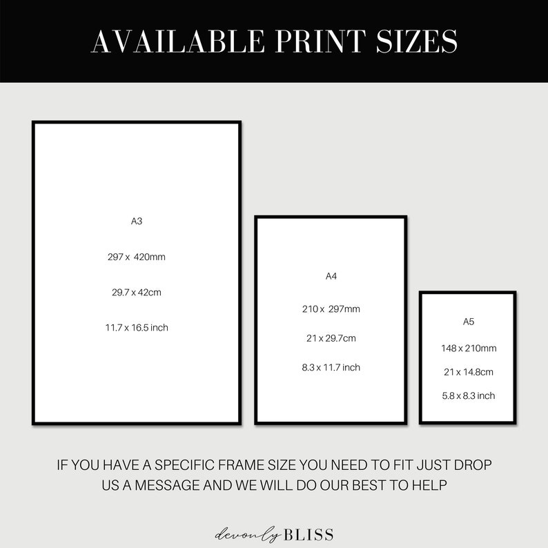 Initial and Name Print- Physical Print / Home Decor / Gift / Friend ...