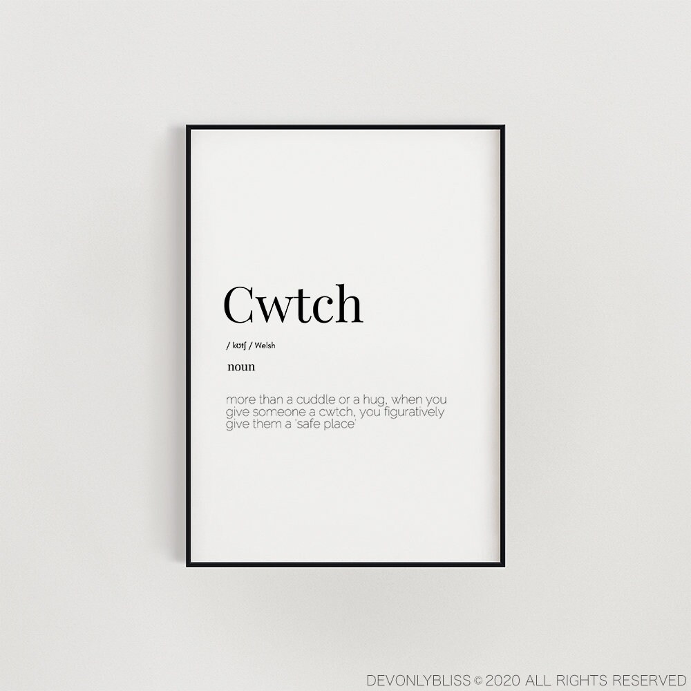 Cwtch Definition Print Home Print Bedroom Print | Etsy UK