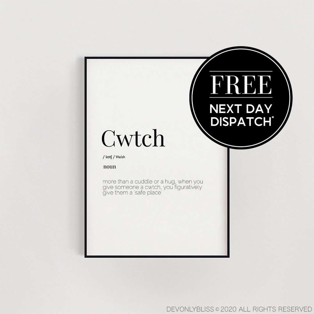 Cwtch Definition Print Home Print Bedroom Print Definition Print ...