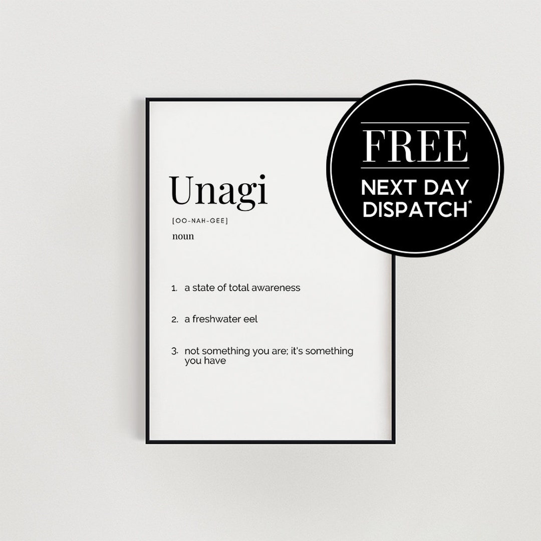 Unagi FRIENDS TV Show Quote Definition Print Physical Print / Home ...