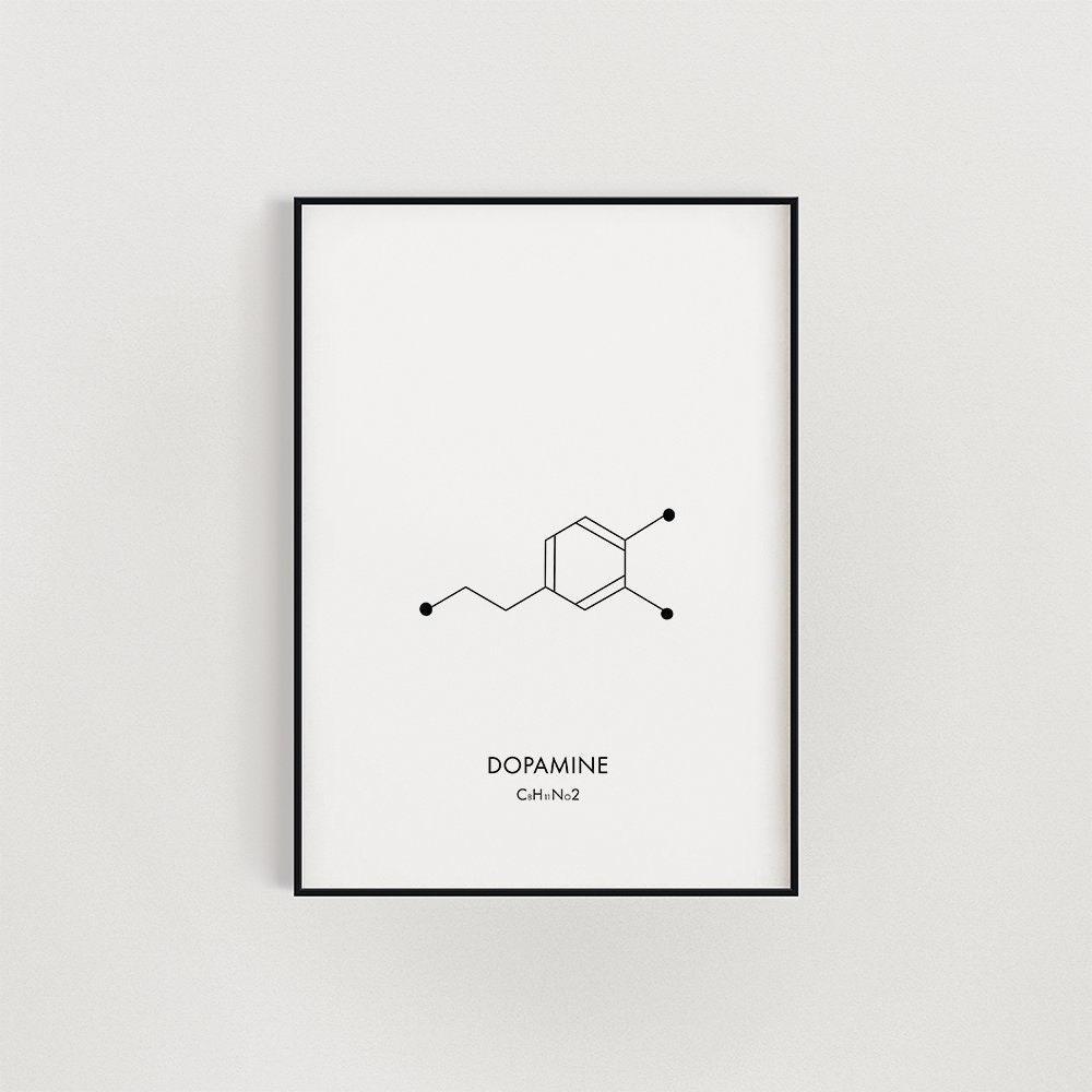 Dopamine Print Wall Art Dopamine Molecule Print / Dopamine - Etsy