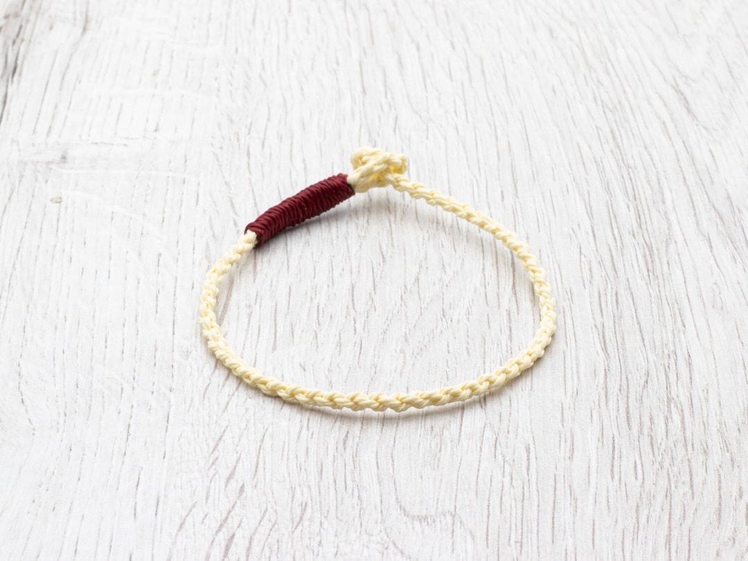 Waterproof Waxed Thread Bracelet / Anklet, Tibetan Buddhist Braid ...