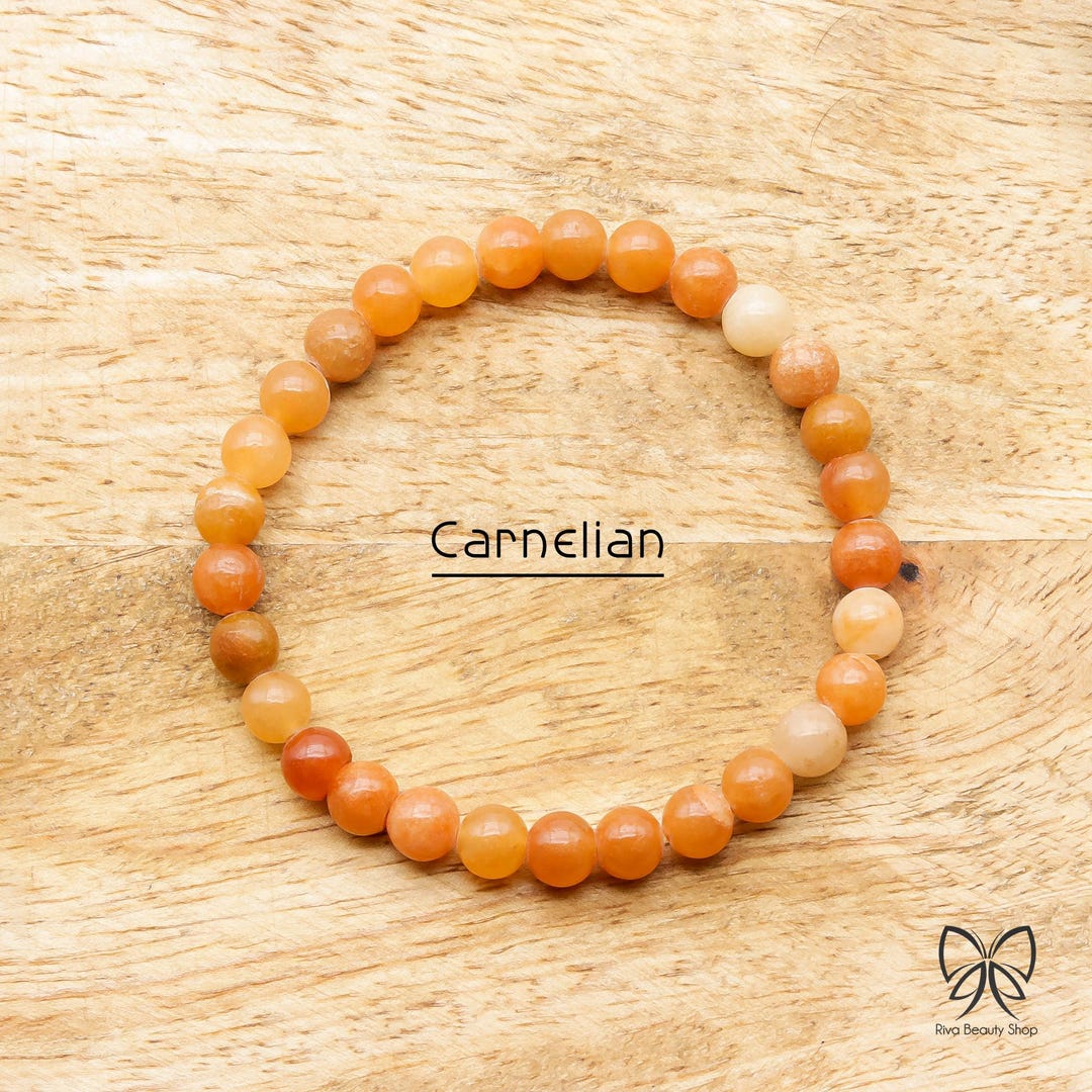 Carnelian Natural Stone Bracelet for Men and Women Handmade Protection ...