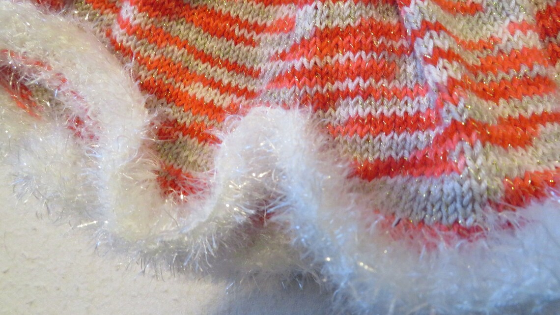 Doll Clothes Winter Dress Ice Princess Red White Glitter Trim for 14 ...