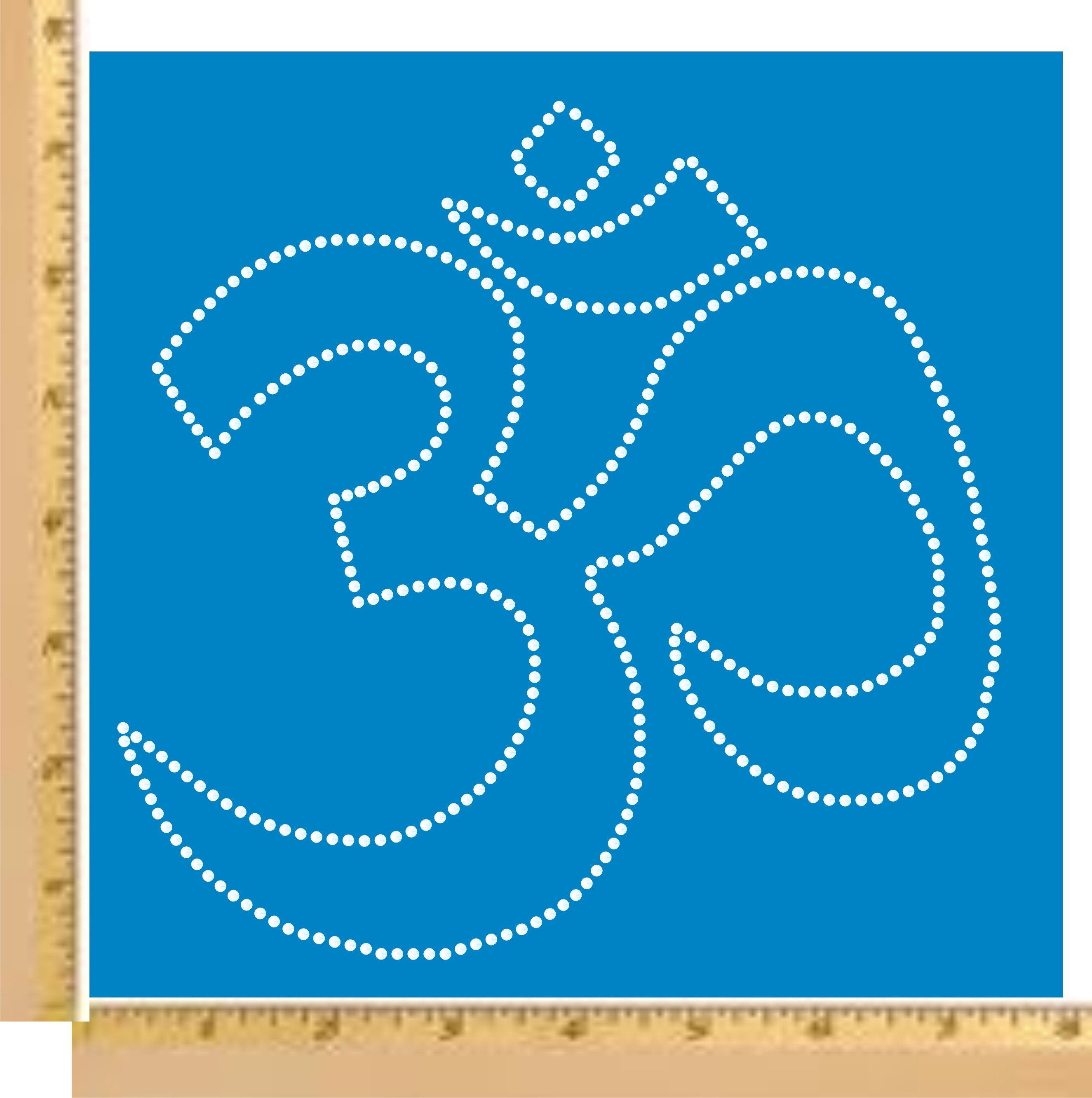 Om Ohm Ahm Meditation Symbol Yoga Peace Rhinestone Design Hotfix Motif ...