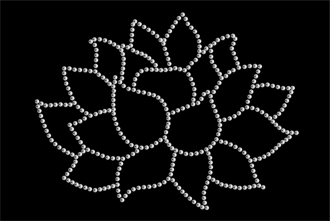 Lotus Flower Yoga Rhinestone Design Hotfix Motif DIY Bling Choose Your ...