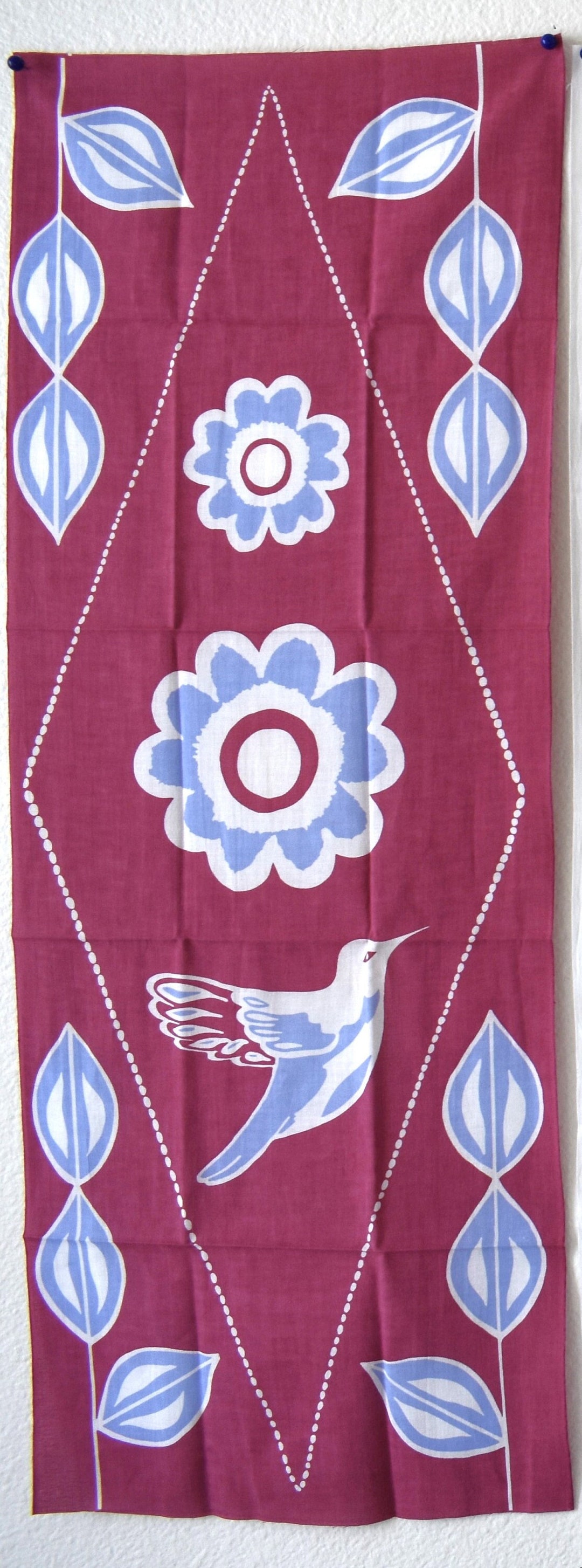 Japanese Handcrafted Cotton Tenugui Cloth - Hummingbird (hachi-dori) - Etsy