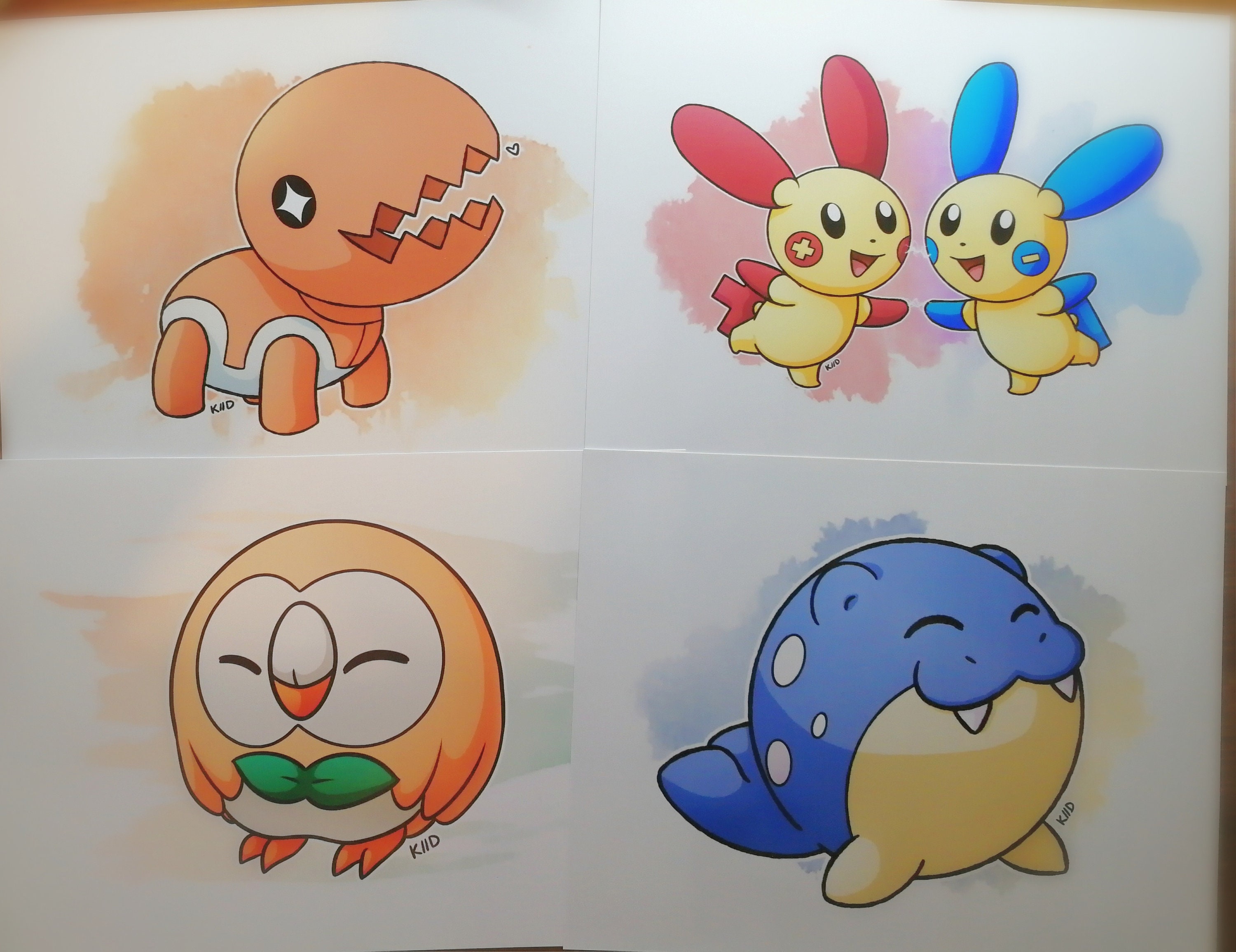 Round Pokémon Inspired A5 Prints - Etsy