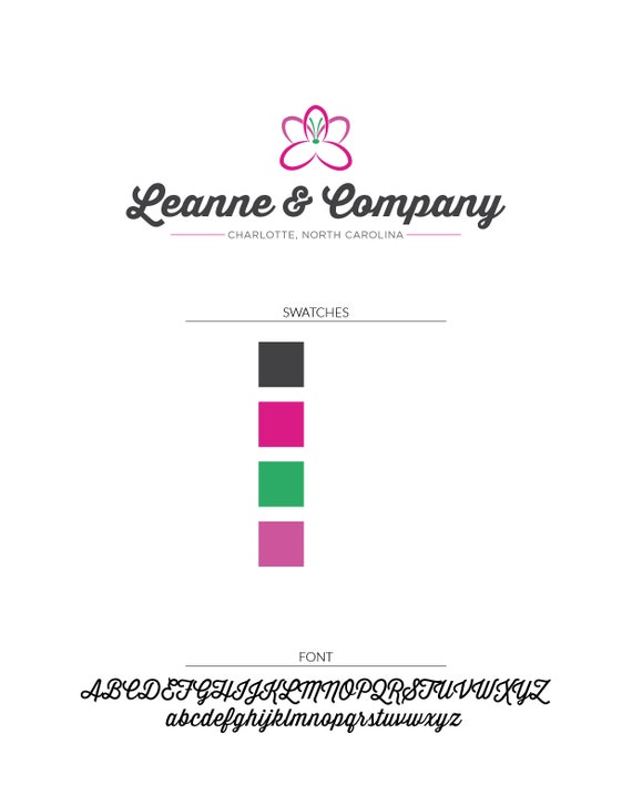 Stationery Paper Branding Package Premade Logo Design Azalea Premade ...