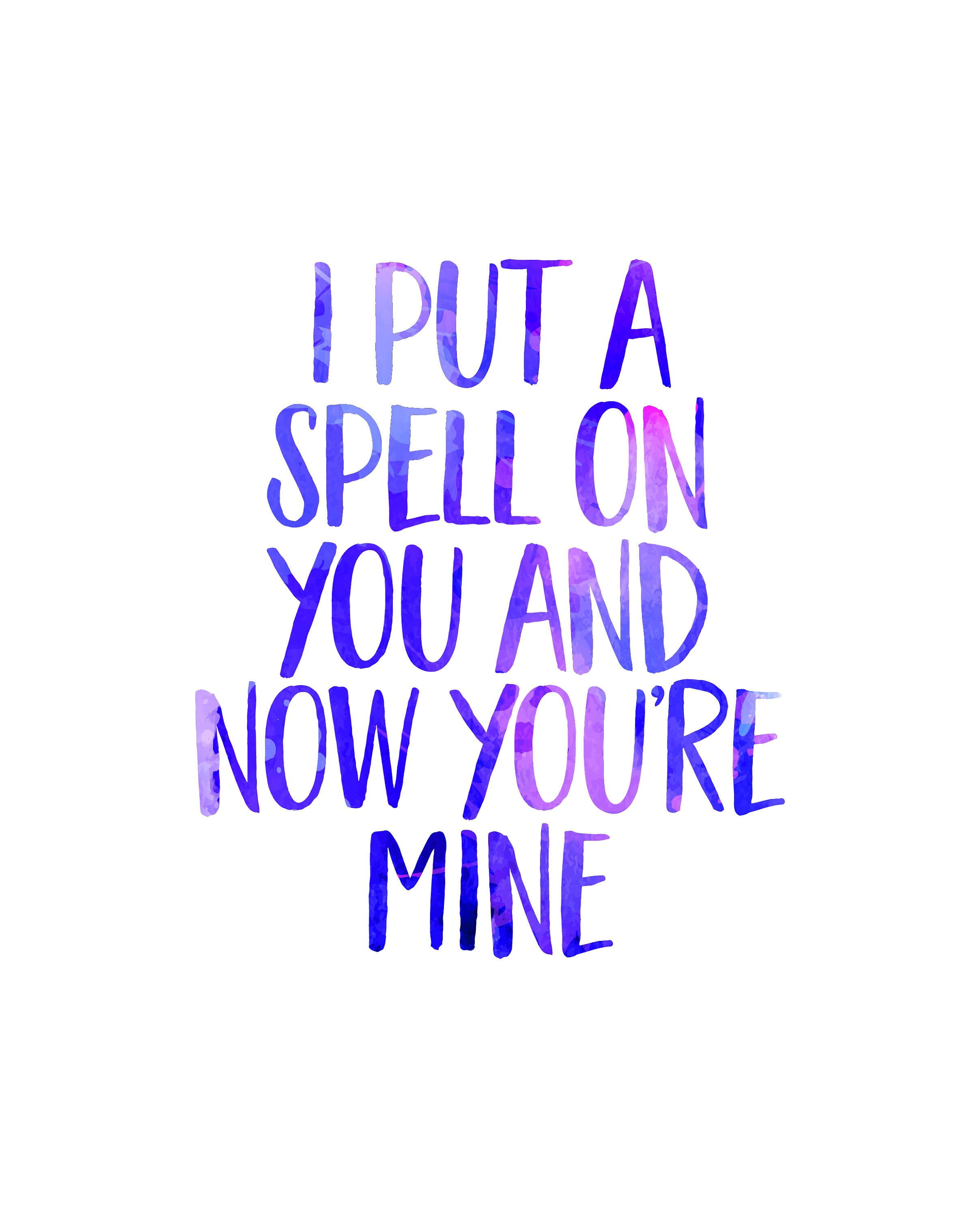 Hocus Pocus Wall Art I Put A Spell on You Halloween Decor, Halloween ...