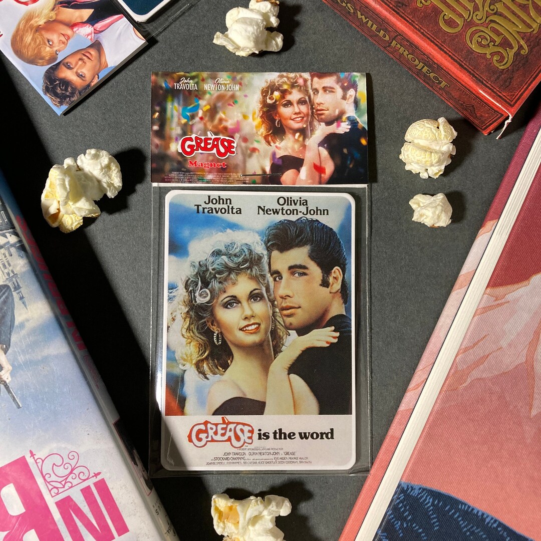 Grease Movie Poster Fridge Magnet, Handmade Film Collectible - Etsy