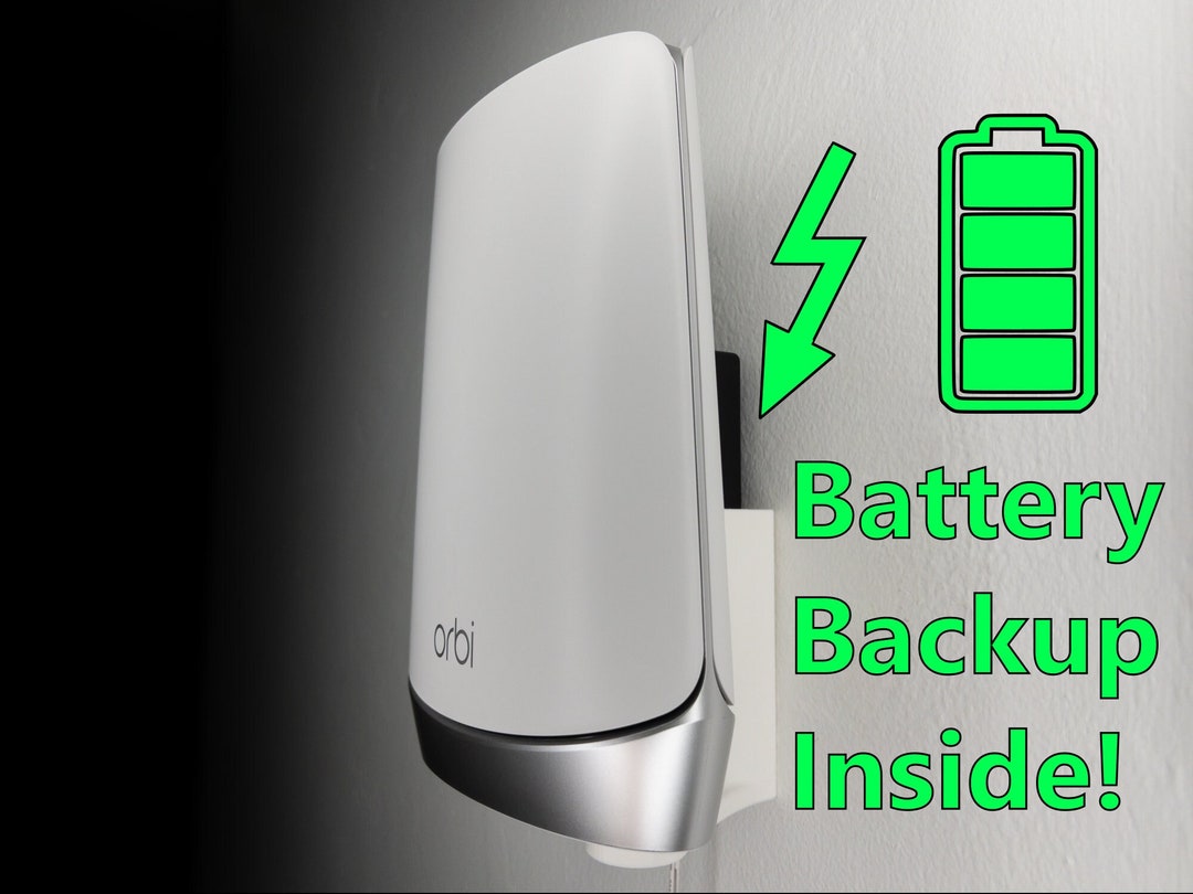 Orbi Wifi 6 Router Wall Mount: With Optional Battery Backup - Etsy