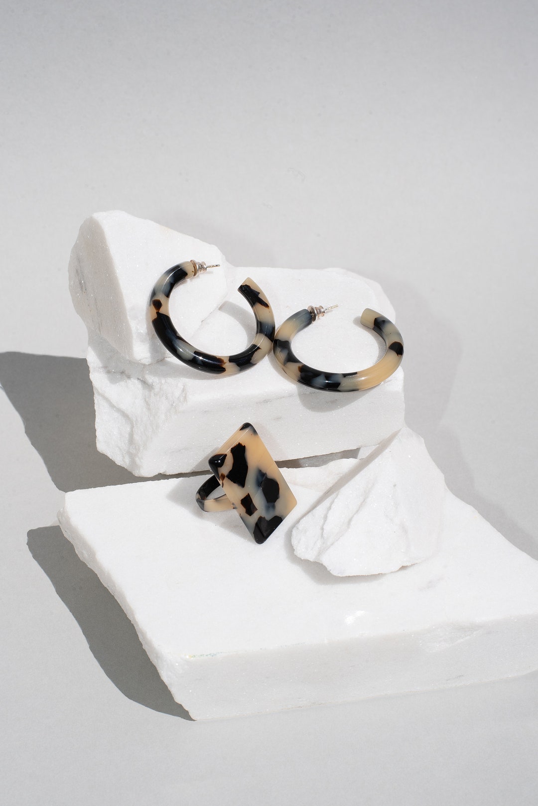 Tortoise Shell NINA Ring in White Tortoise, NINICO Jewelry, Turtle ...