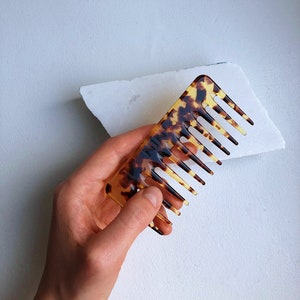 Hair Comb in Light Tortoise Made of Cellulose Acetate, Eco Friendly ...