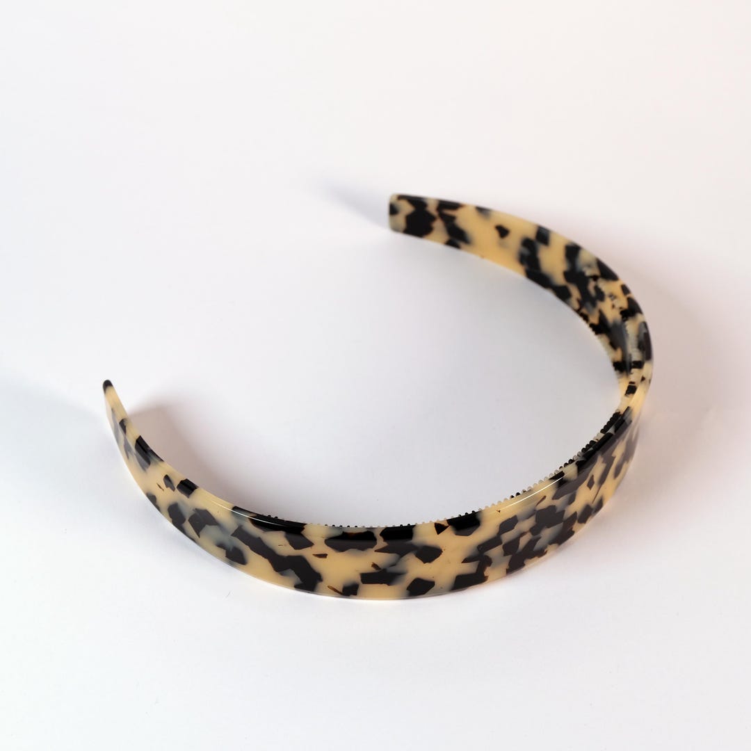 Classic Large Tortoise Shell Headband in White Tortoise, Hair ...