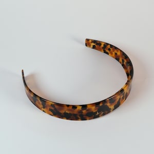 Tortoise Acetate Headband, Large Classic Hair Accessory - Etsy