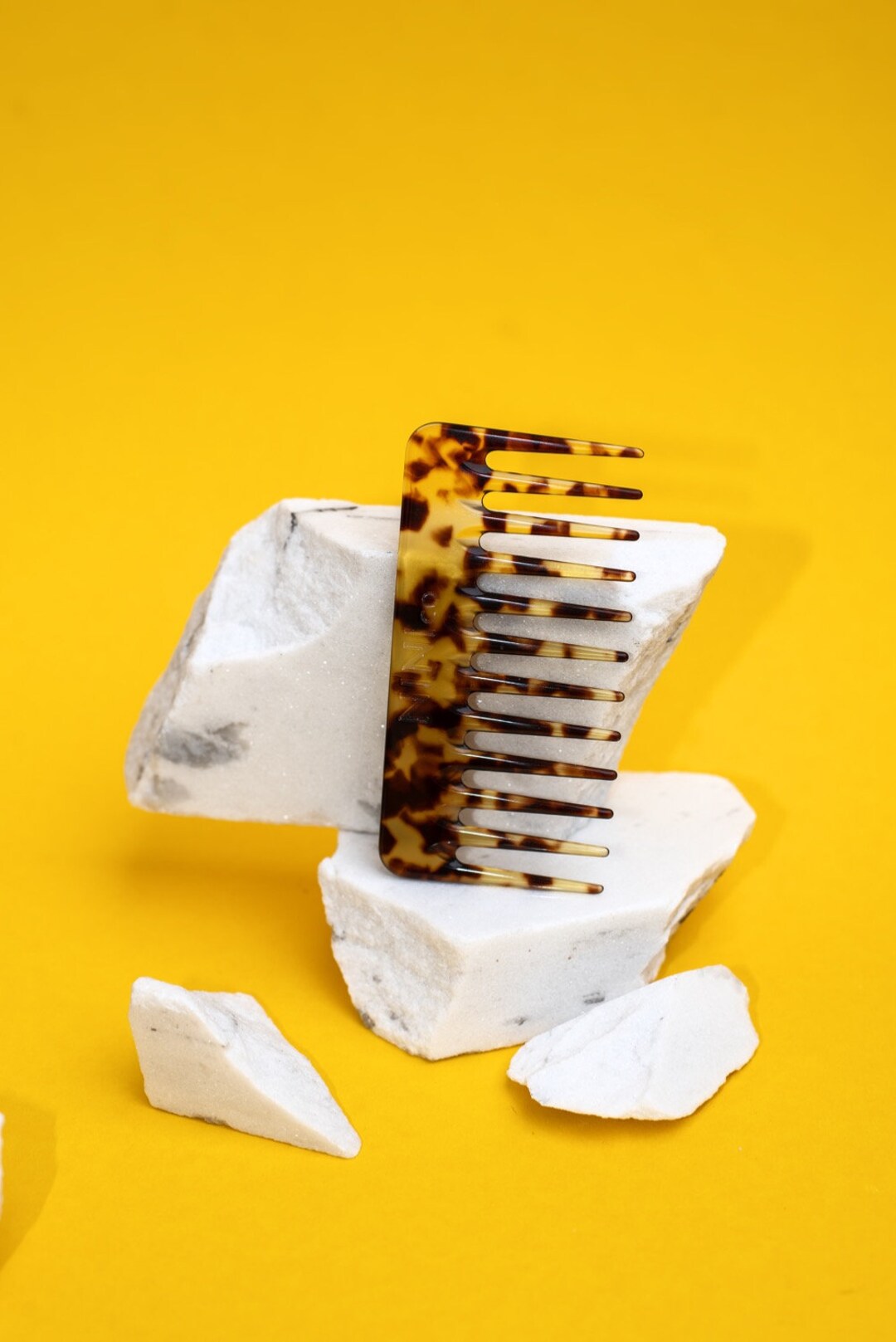 Hair Comb in Light Tortoise Made of Cellulose Acetate, Eco Friendly ...