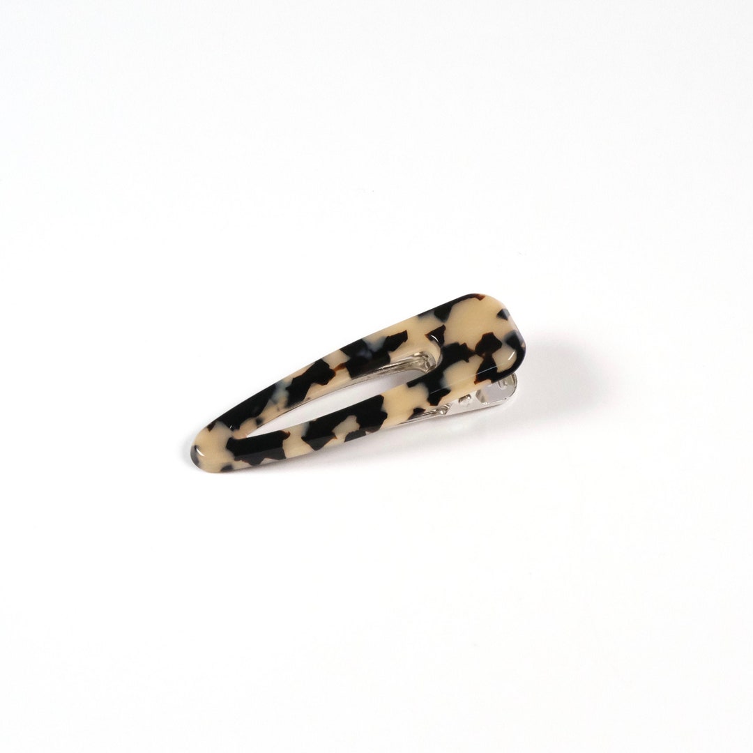 Leaf Hair Clip in White Tortoise, Hair Pins, Modern Cellulose Hair Clip ...