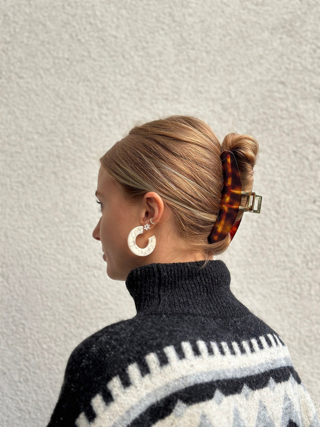 Large Grace Hair Clip in Dark Tortoise, Hair Claw, Ethical Jewelry ...