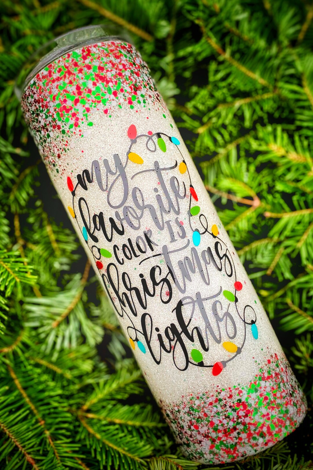 Christmas Lights Tumbler - Etsy