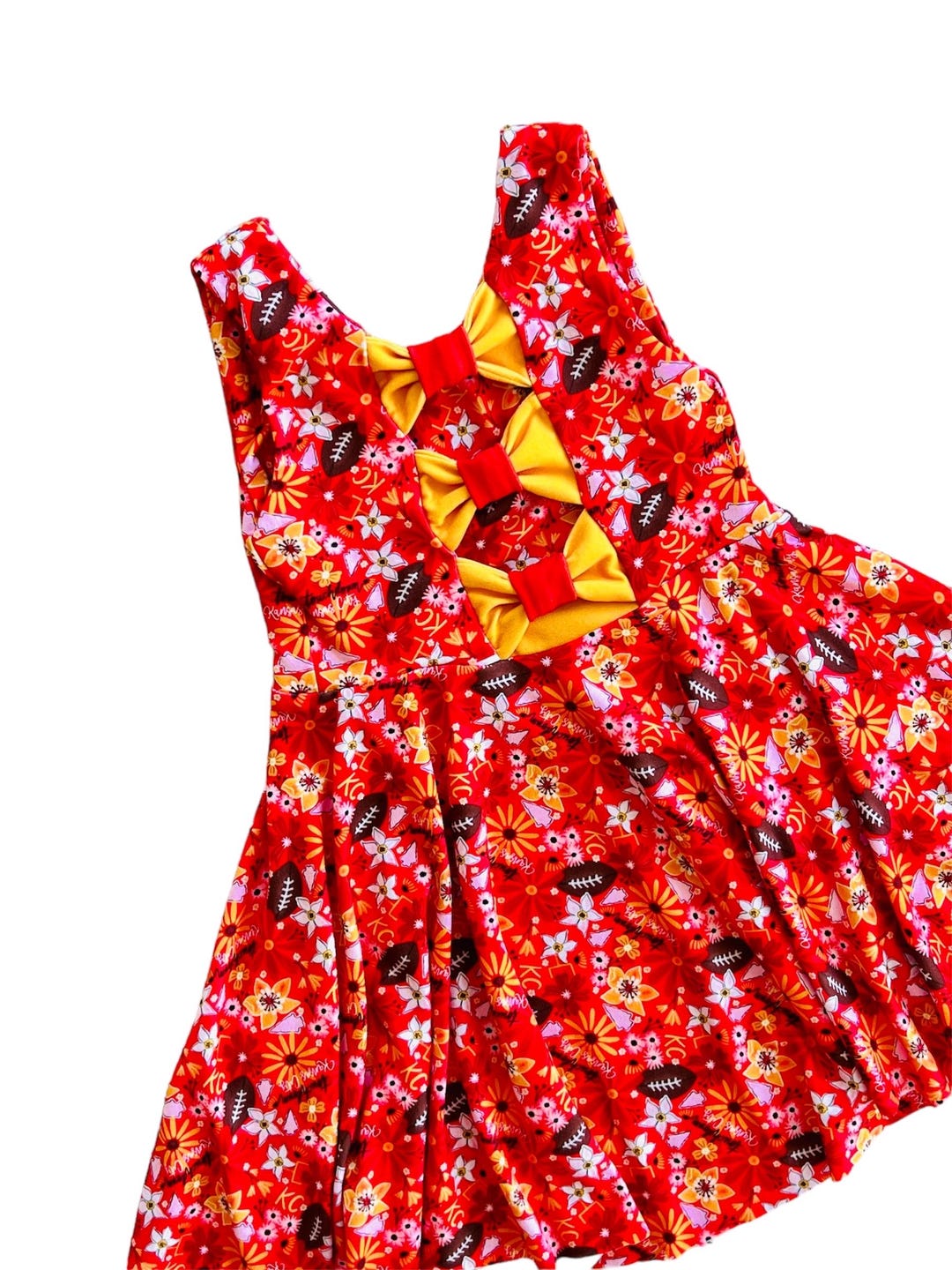 Kansas City Dress-chiefs Dress-kc Football Toddler Dress-chiefs Girls ...