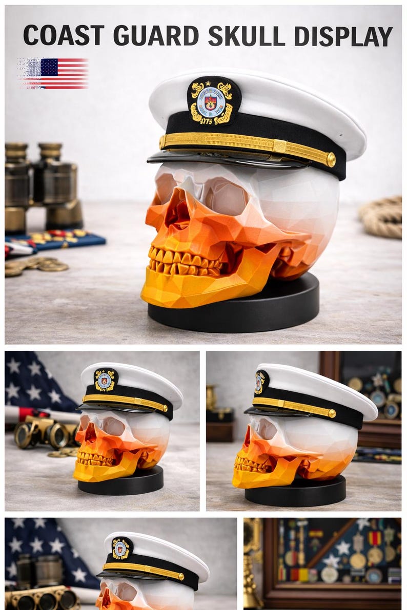 3D Printed Military Beret Skull Display | Tactical Hat Holder - Etsy