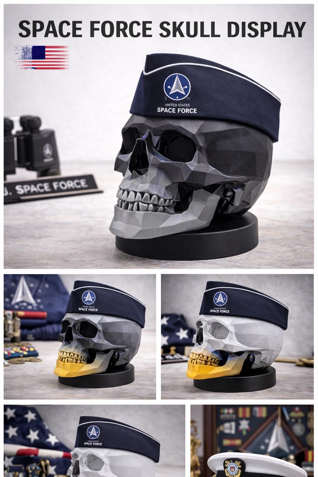 3D Printed Military Beret Skull Display | Tactical Hat Holder - Etsy