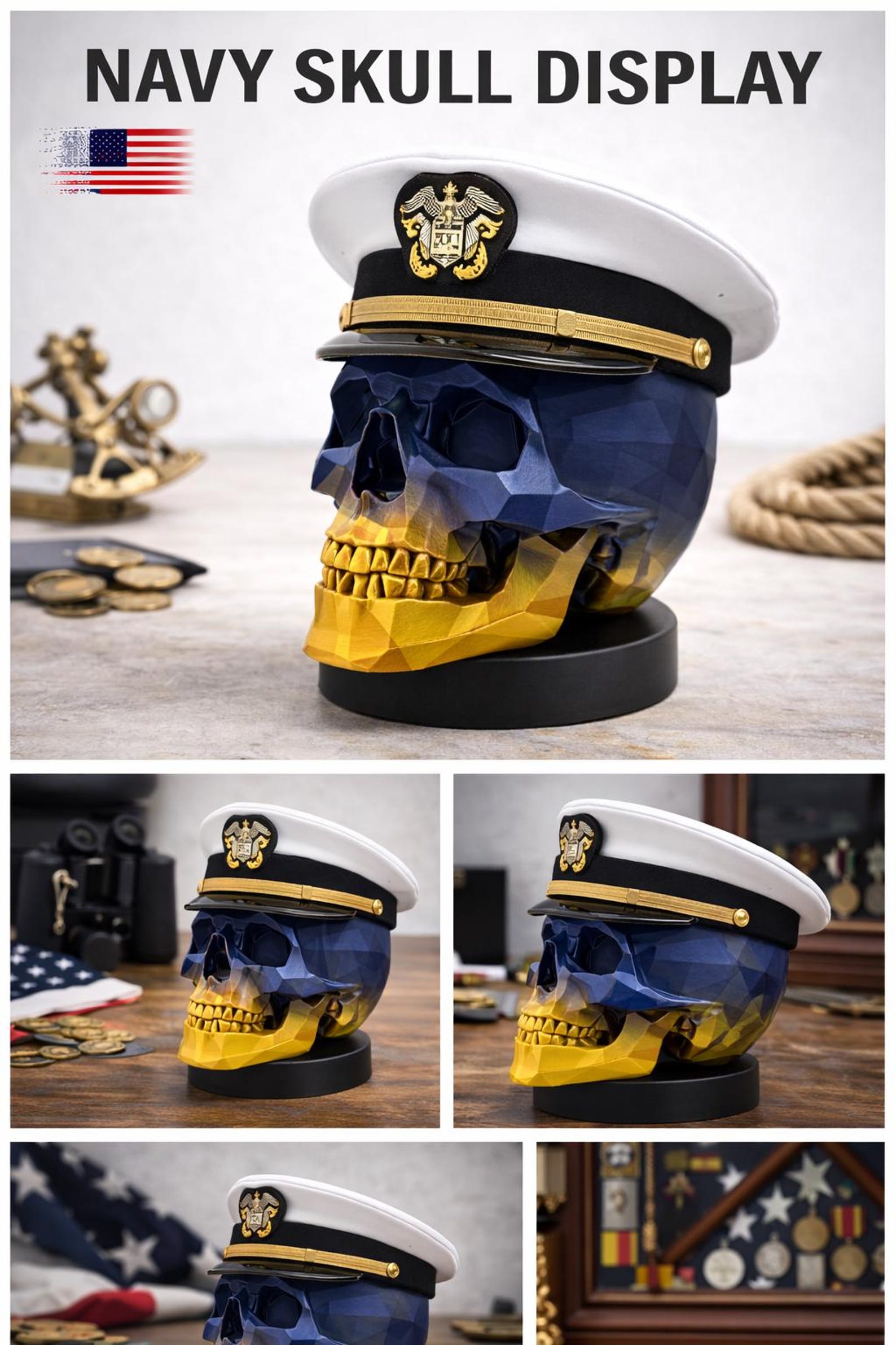 3D Printed Military Beret Skull Display | Tactical Hat Holder - Etsy