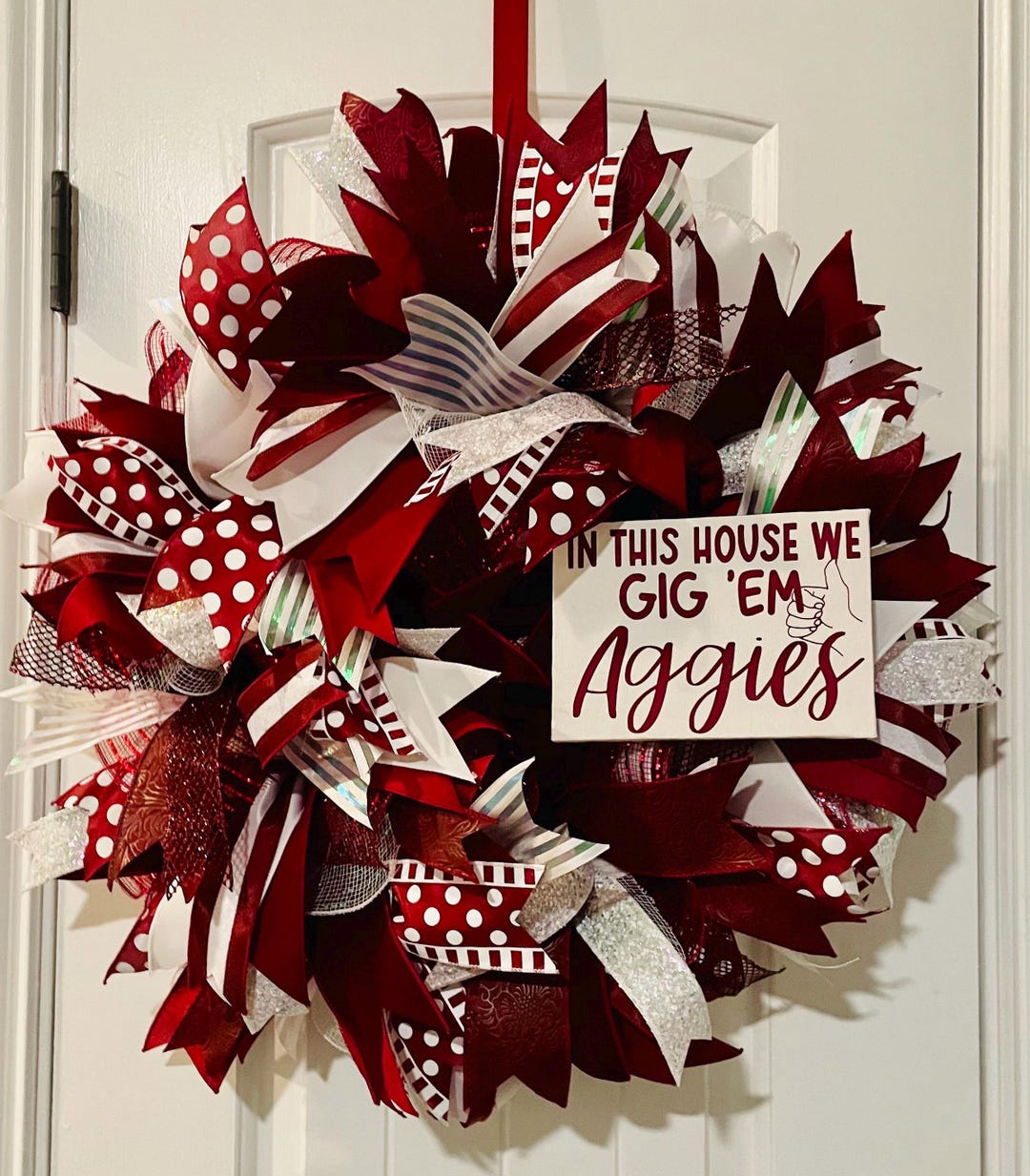 Aggie Fans Welcome Wreath - Etsy