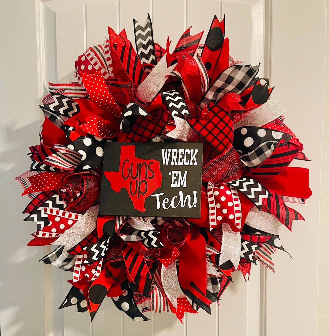 Texas Tech Fans Welcome Wreath - Etsy