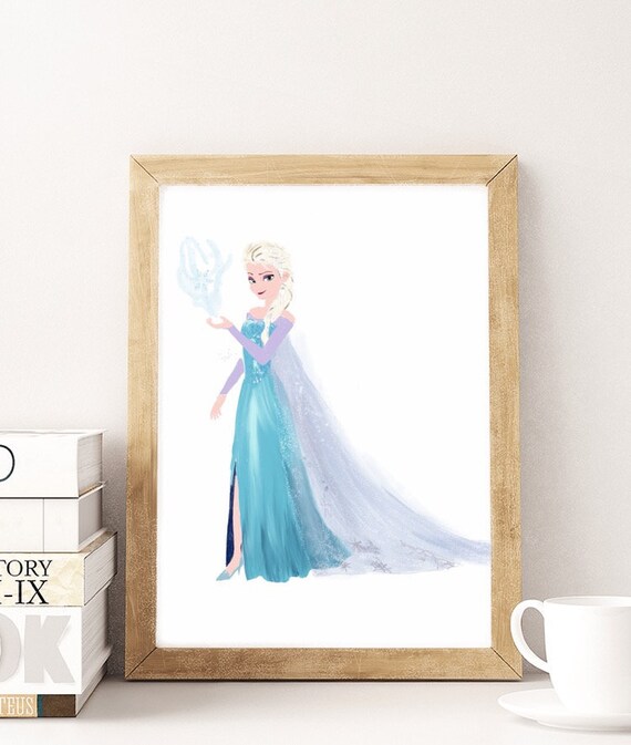 Elsa Watercolor Print - Etsy